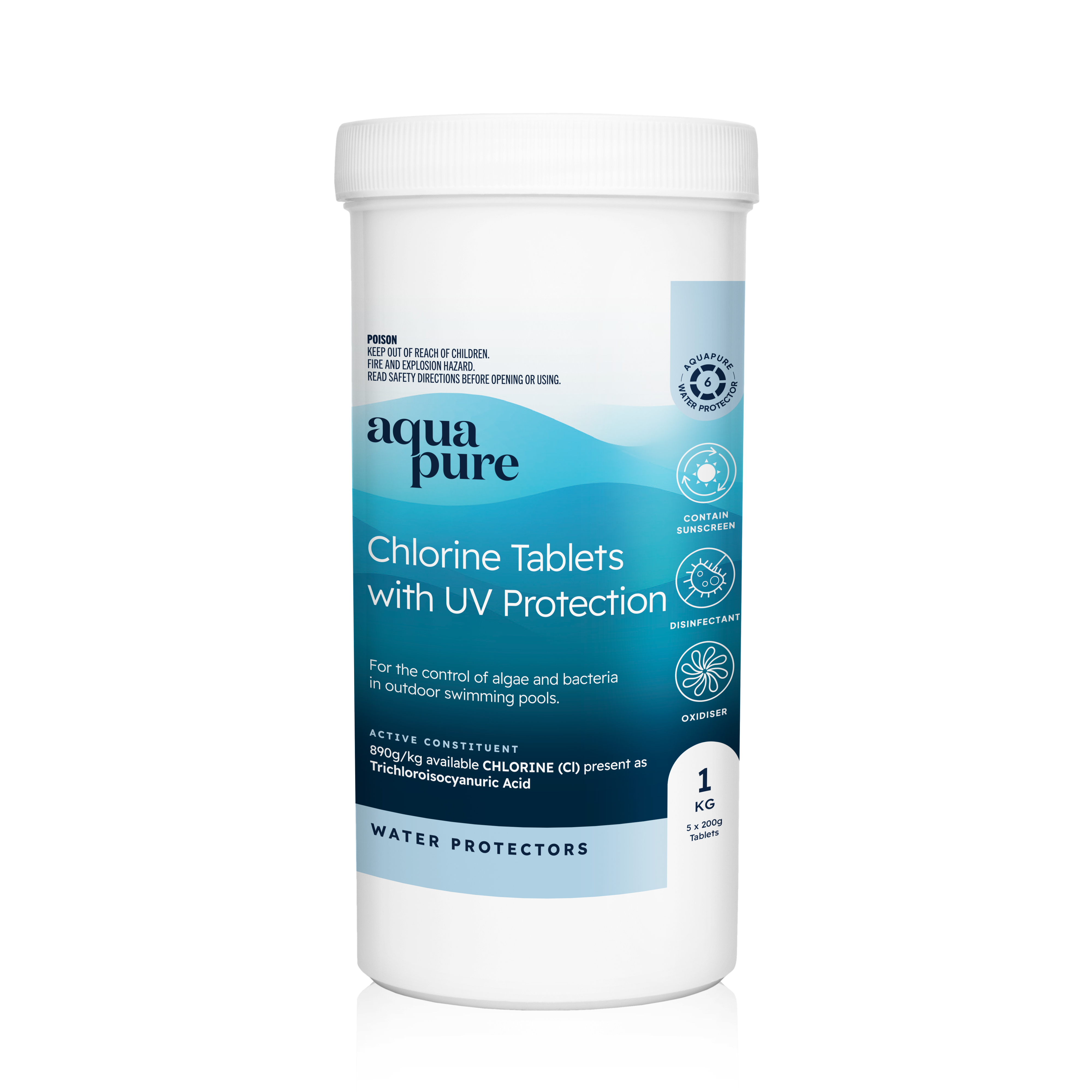 AquaPure stabilised chlorine tablets - Waterco